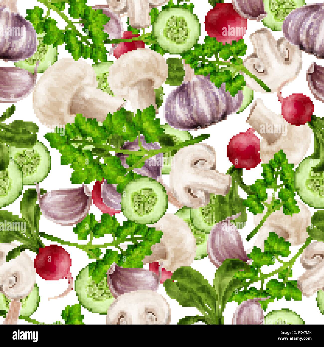 Vegetable mix seamless pattern Stock Vector Image & Art - Alamy