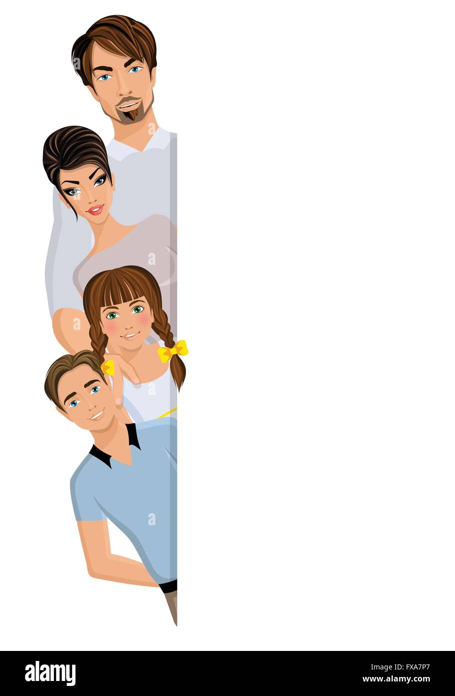 Happy family banner Stock Vector Image & Art - Alamy