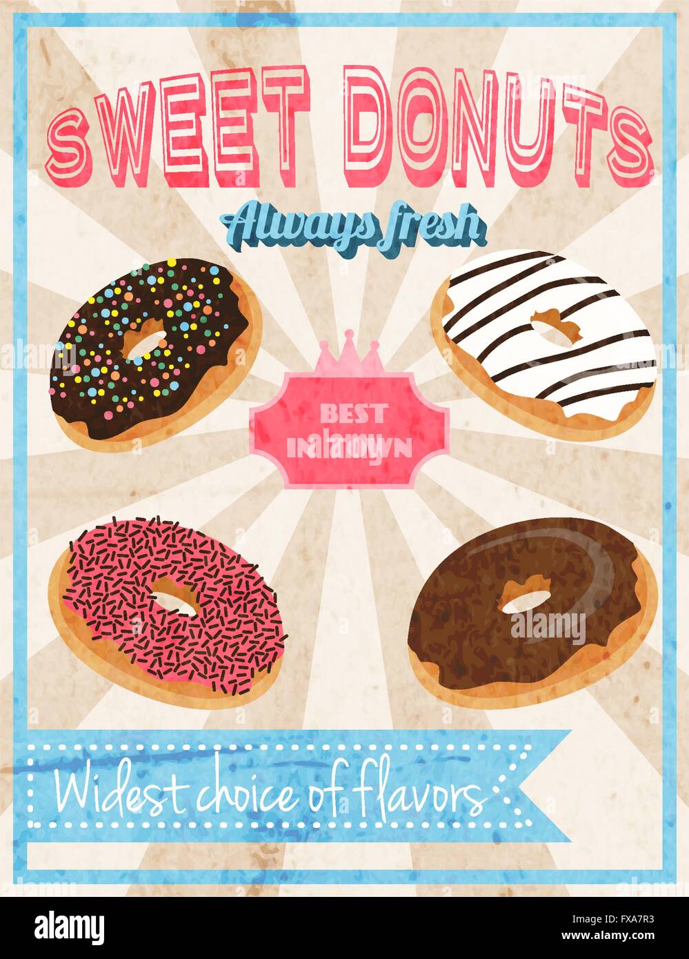 Sweets retro poster Stock Vector Image & Art - Alamy