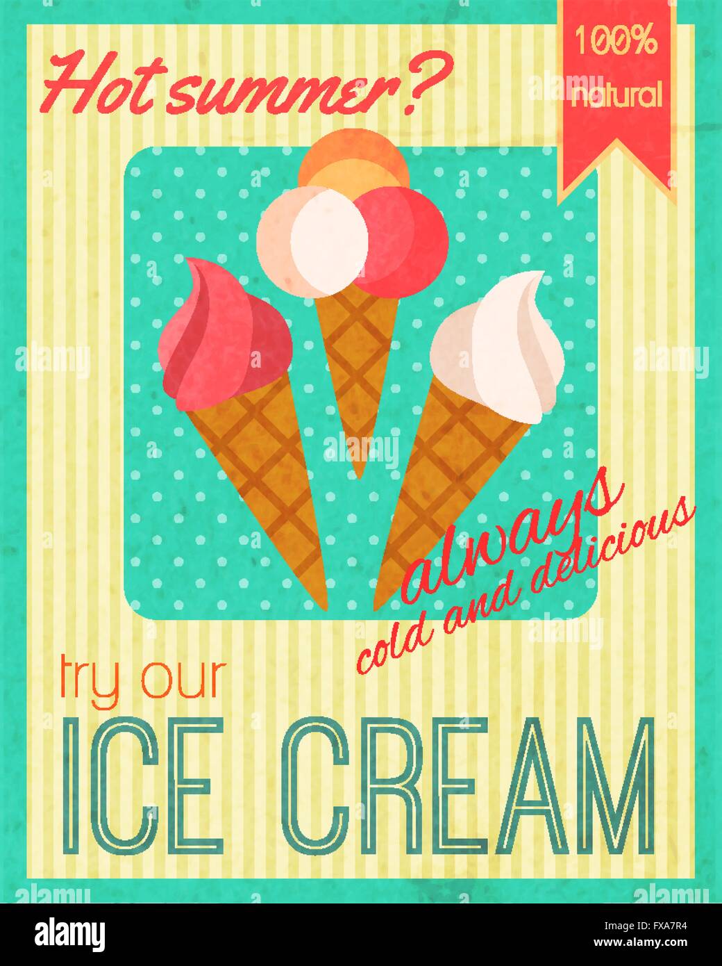 Sweets Retro Poster Stock Vector Image And Art Alamy