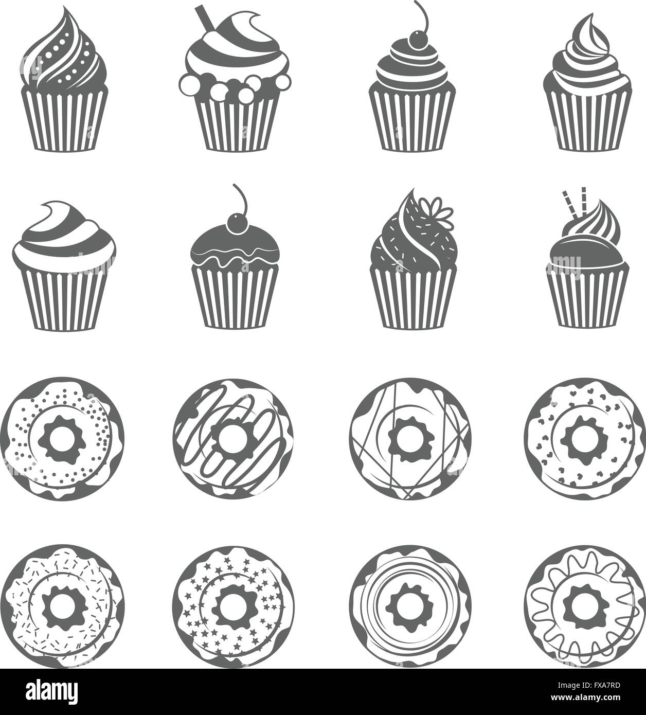 Chocolate donut glaze cup Stock Vector Images - Alamy