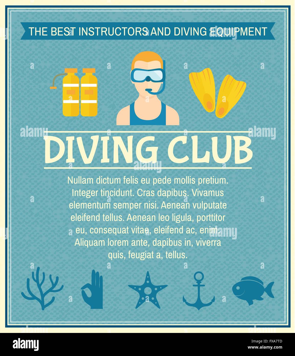 Diving club poster Stock Vector Image & Art - Alamy