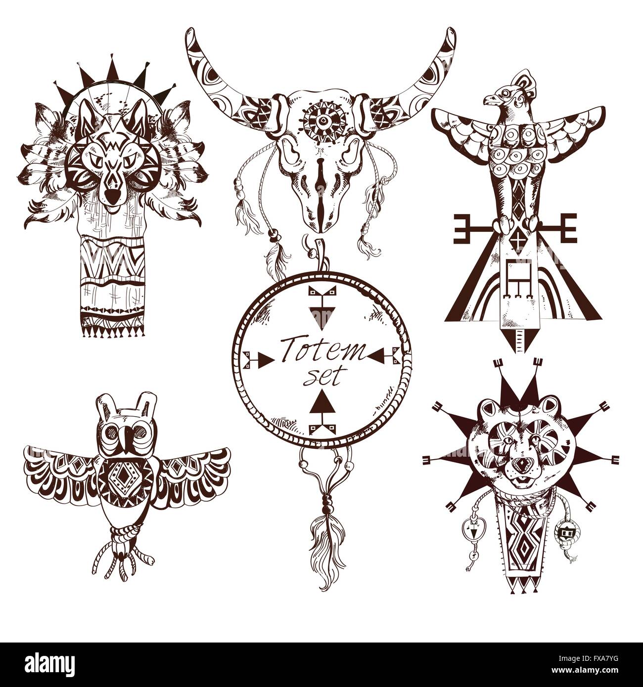 Native american indian bear Stock Vector Images - Alamy