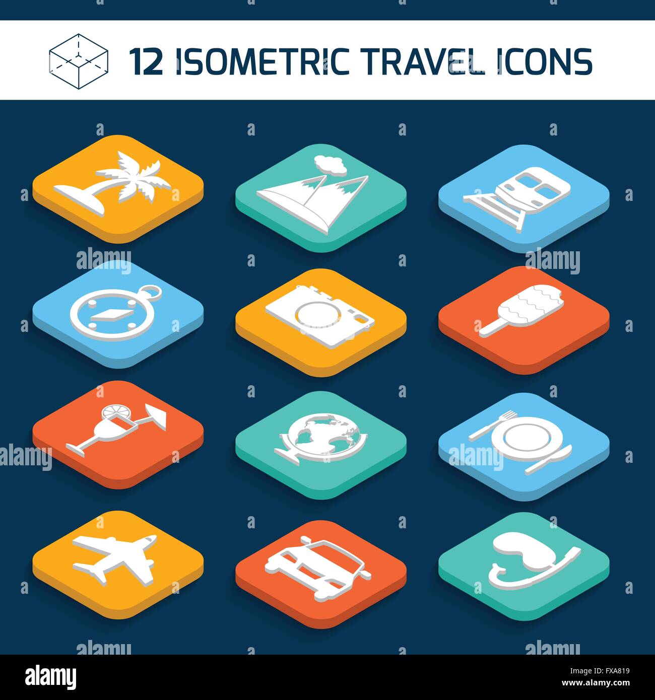 Travel icons set Stock Vector Image & Art - Alamy