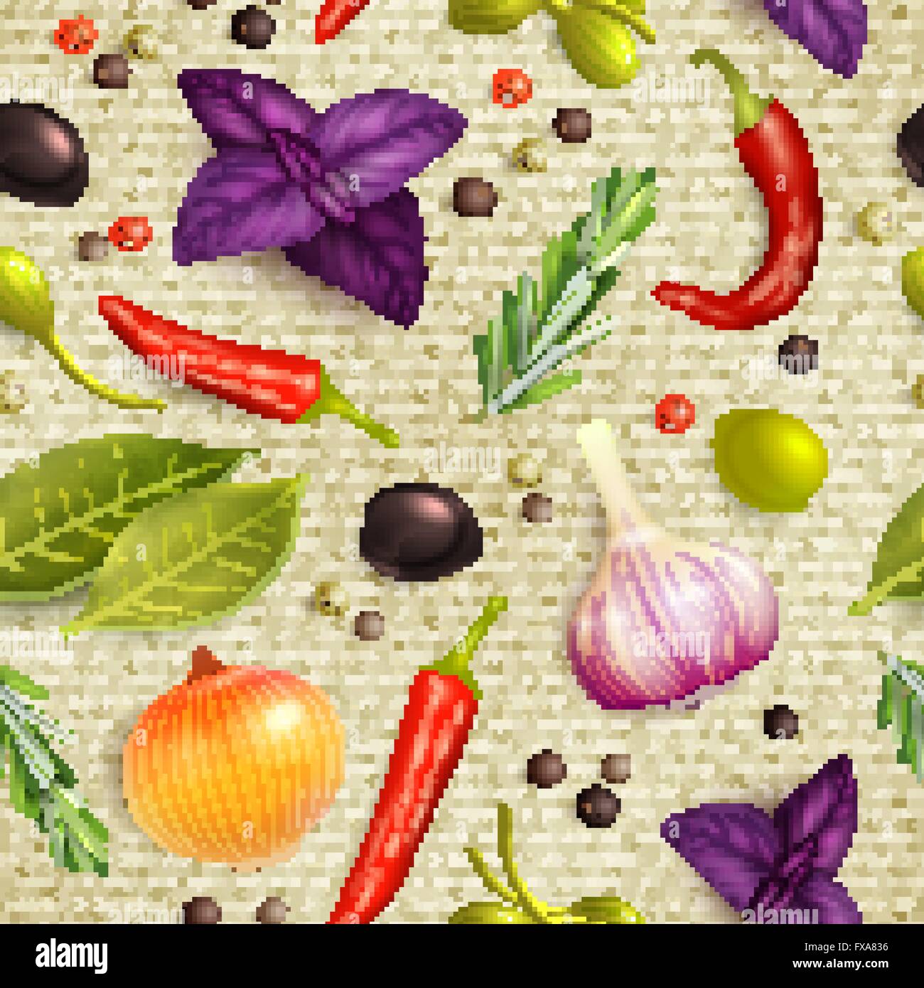 Herb pattern Stock Vector Images - Alamy