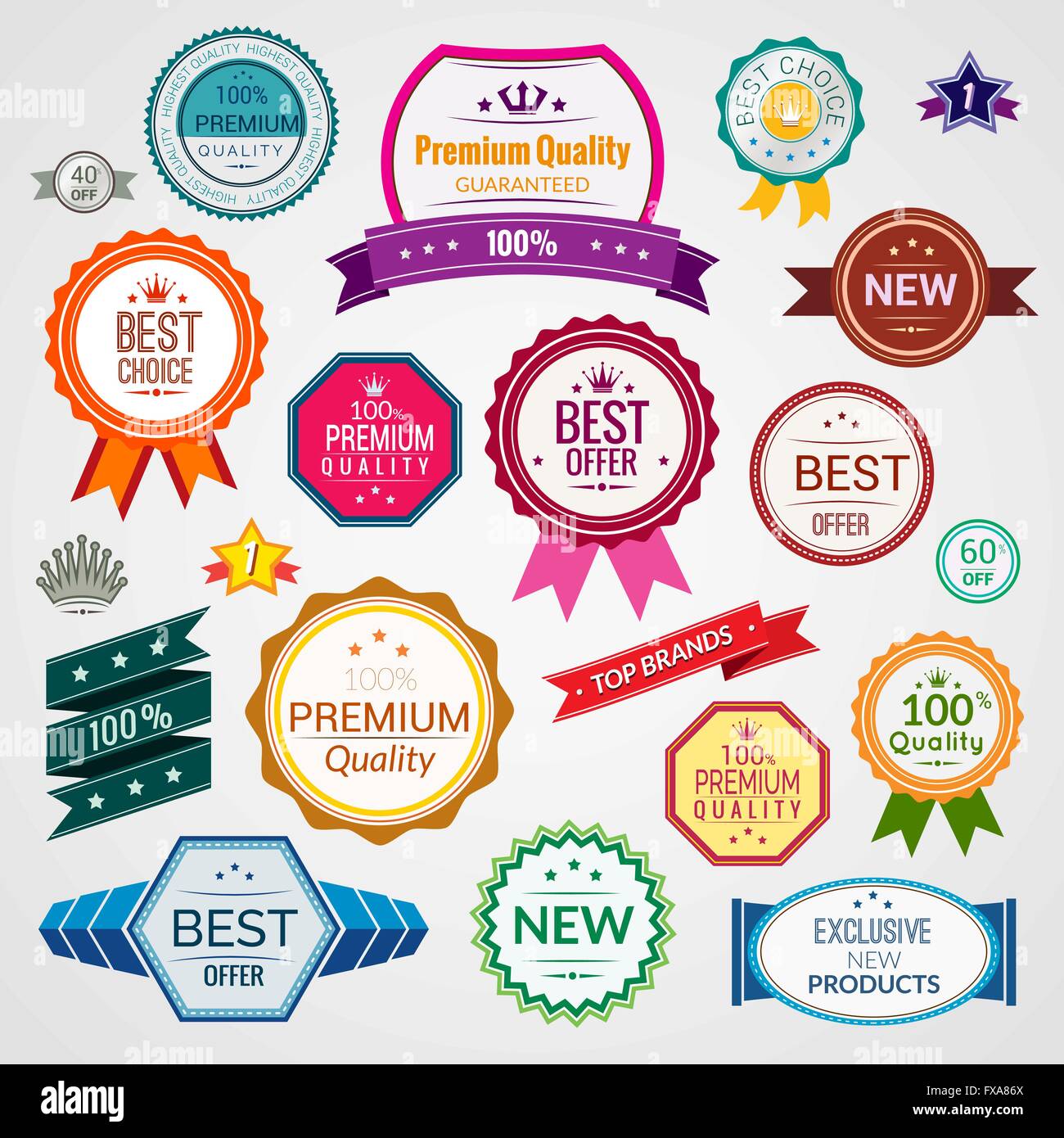 Set color sale badge Stock Vector Images - Alamy