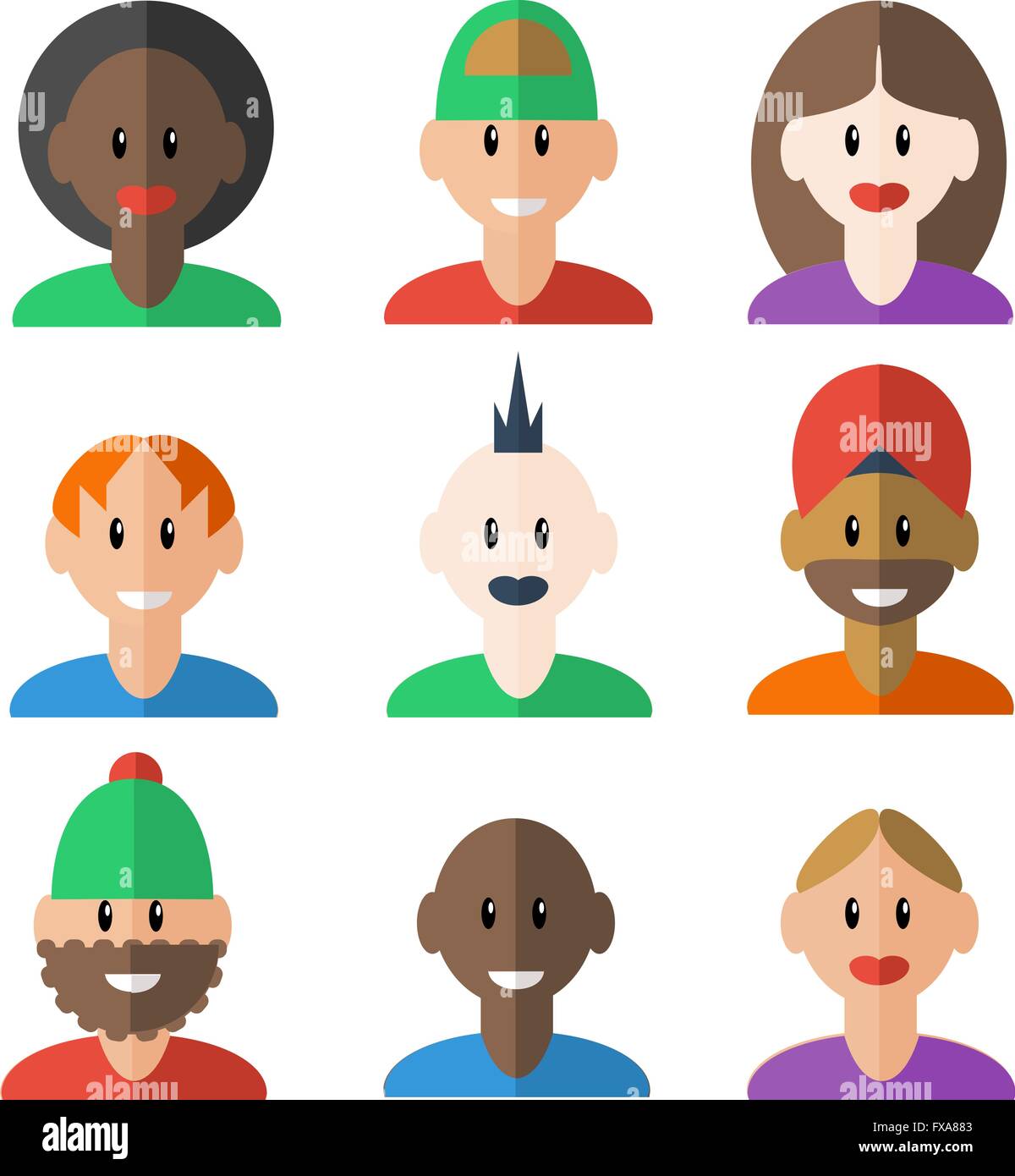 Avatar Icons Set Stock Vector Image & Art - Alamy