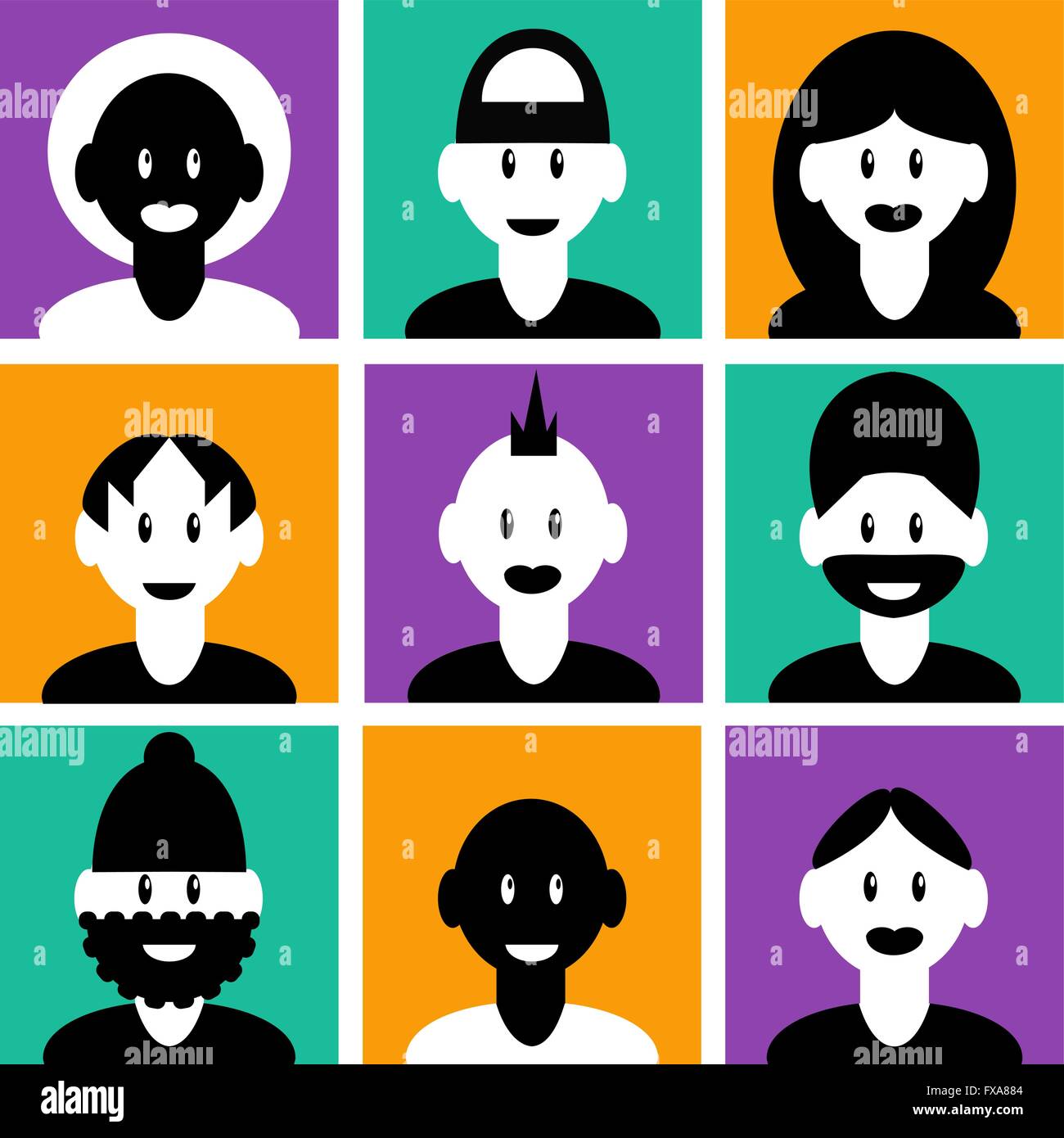 Avatar Icons Set Stock Vector Image & Art - Alamy