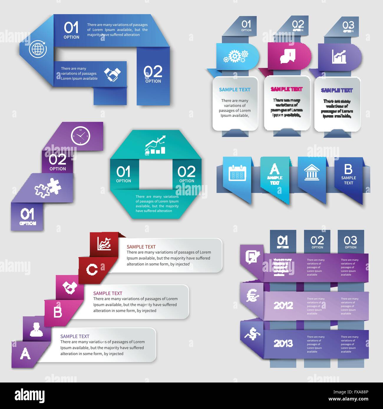 Origami infographics elements Stock Vector Image & Art - Alamy