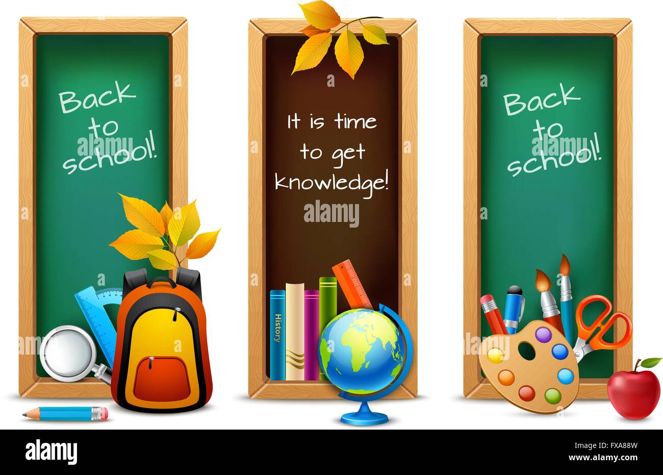School chalkboard banners Stock Vector Image & Art - Alamy