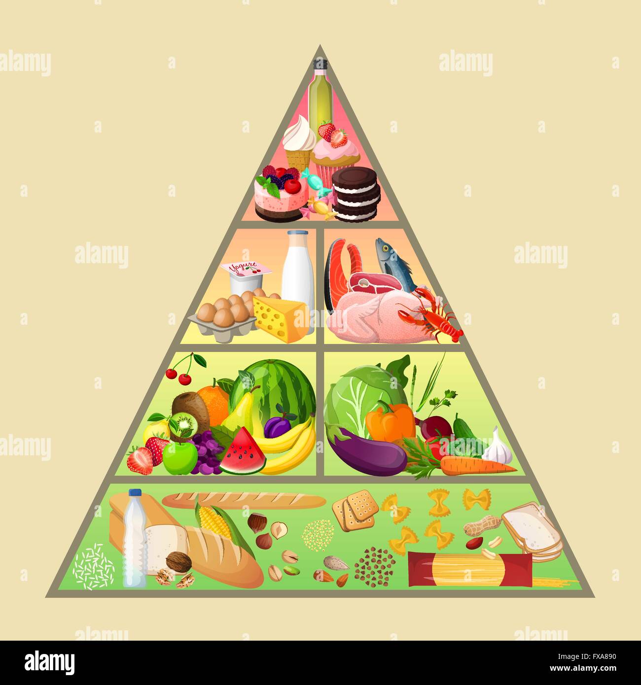 Food pyramid concept Stock Vector Image & Art - Alamy