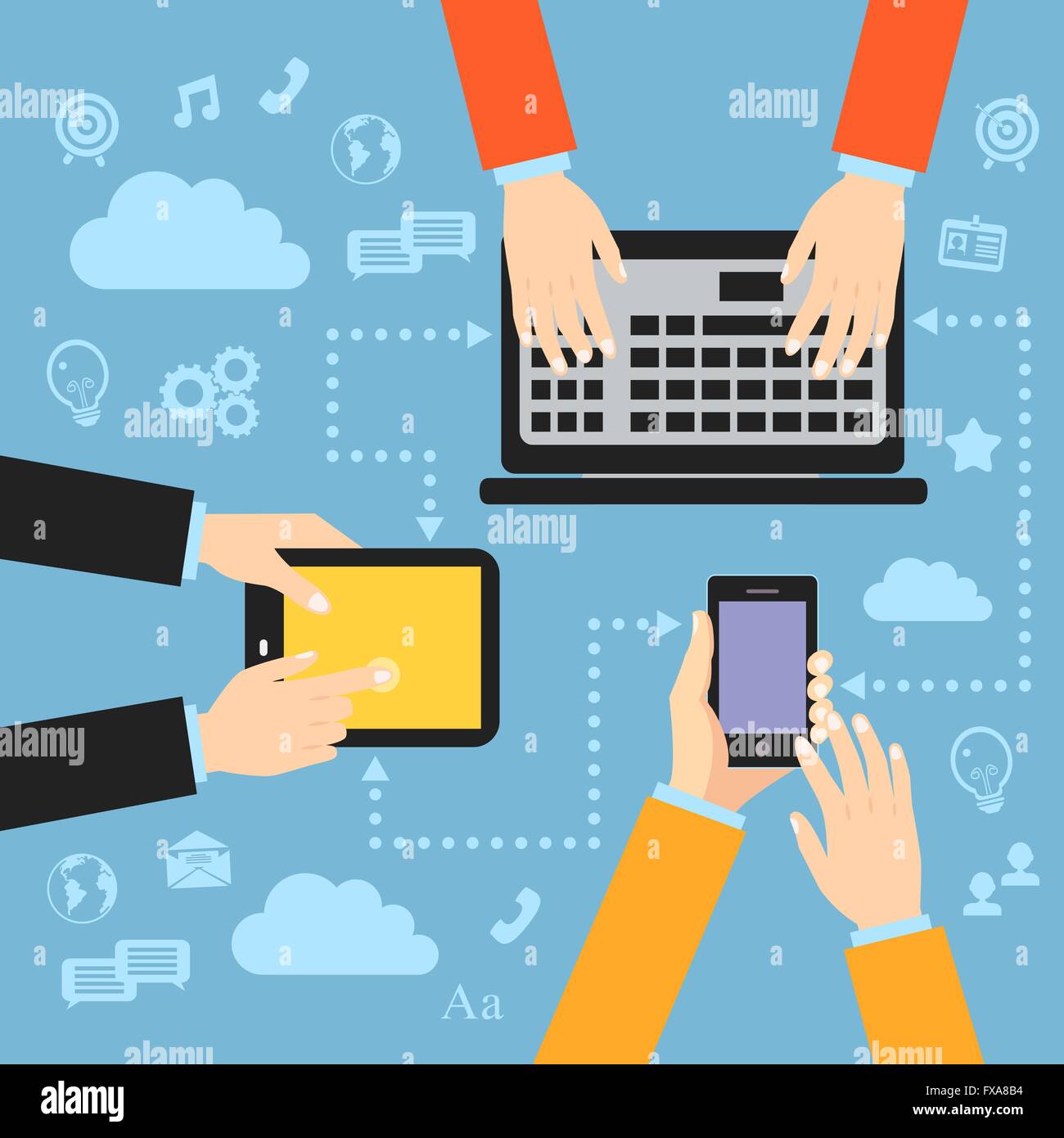 Computer smartphone device gadgets Stock Vector Images - Alamy