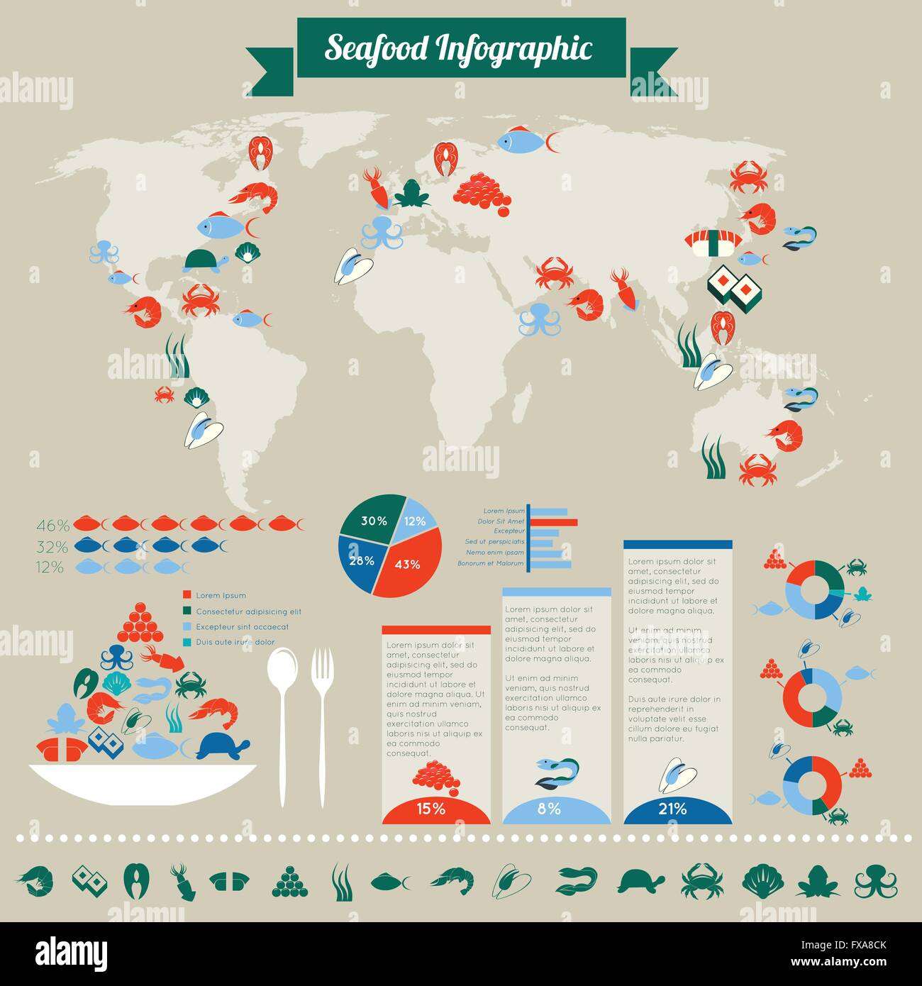 Shellfish measure Stock Vector Images - Alamy