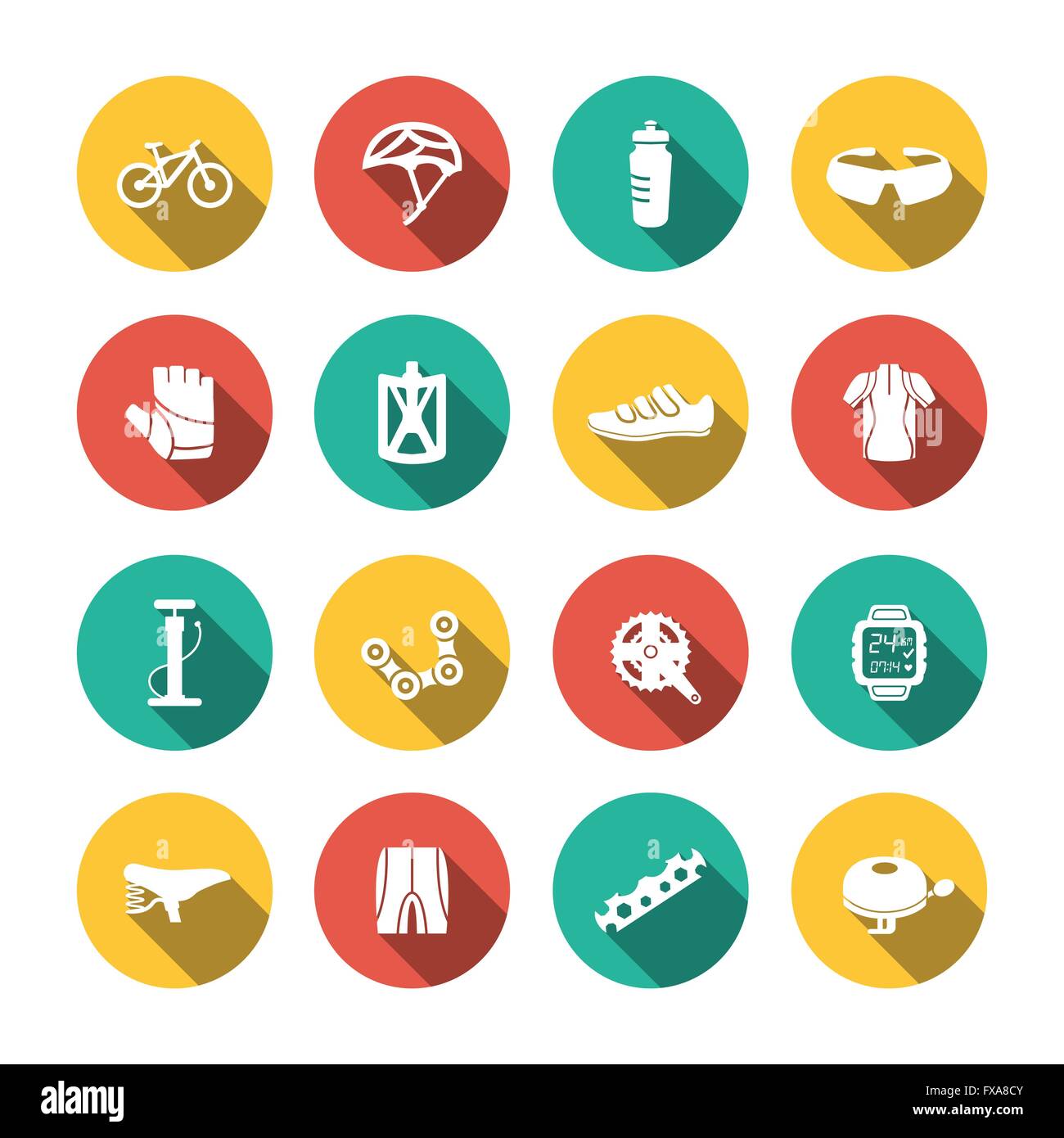 Set of Biking Icons Stock Vector Image & Art - Alamy