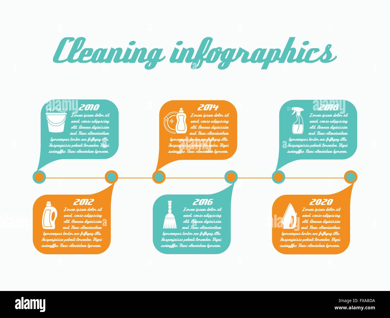 Timeline infographic cleaning Stock Vector Image & Art - Alamy