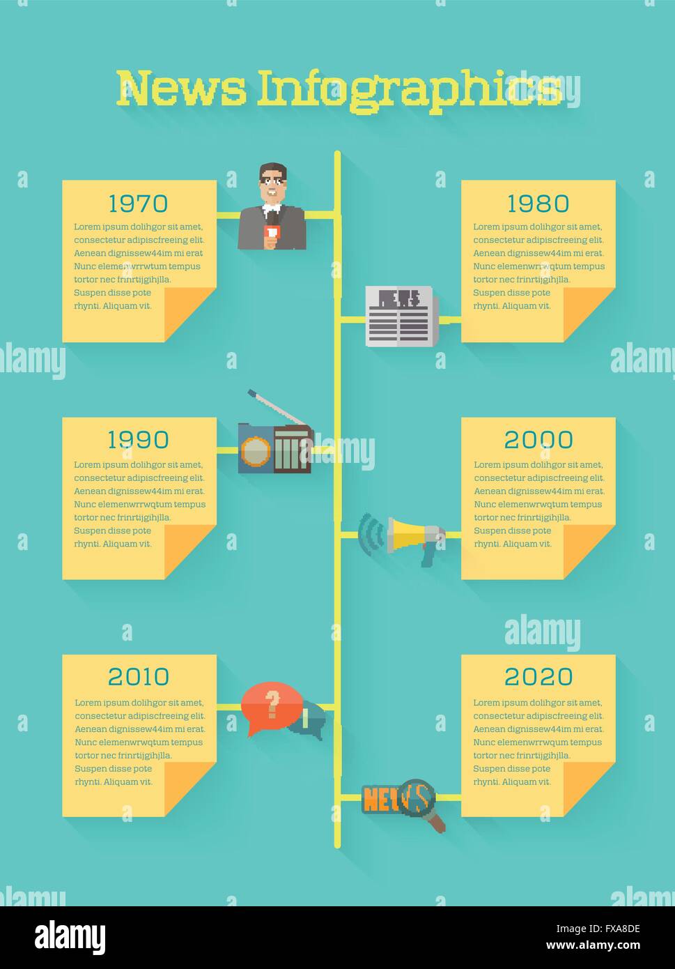 News time line infographic Stock Vector Image & Art - Alamy