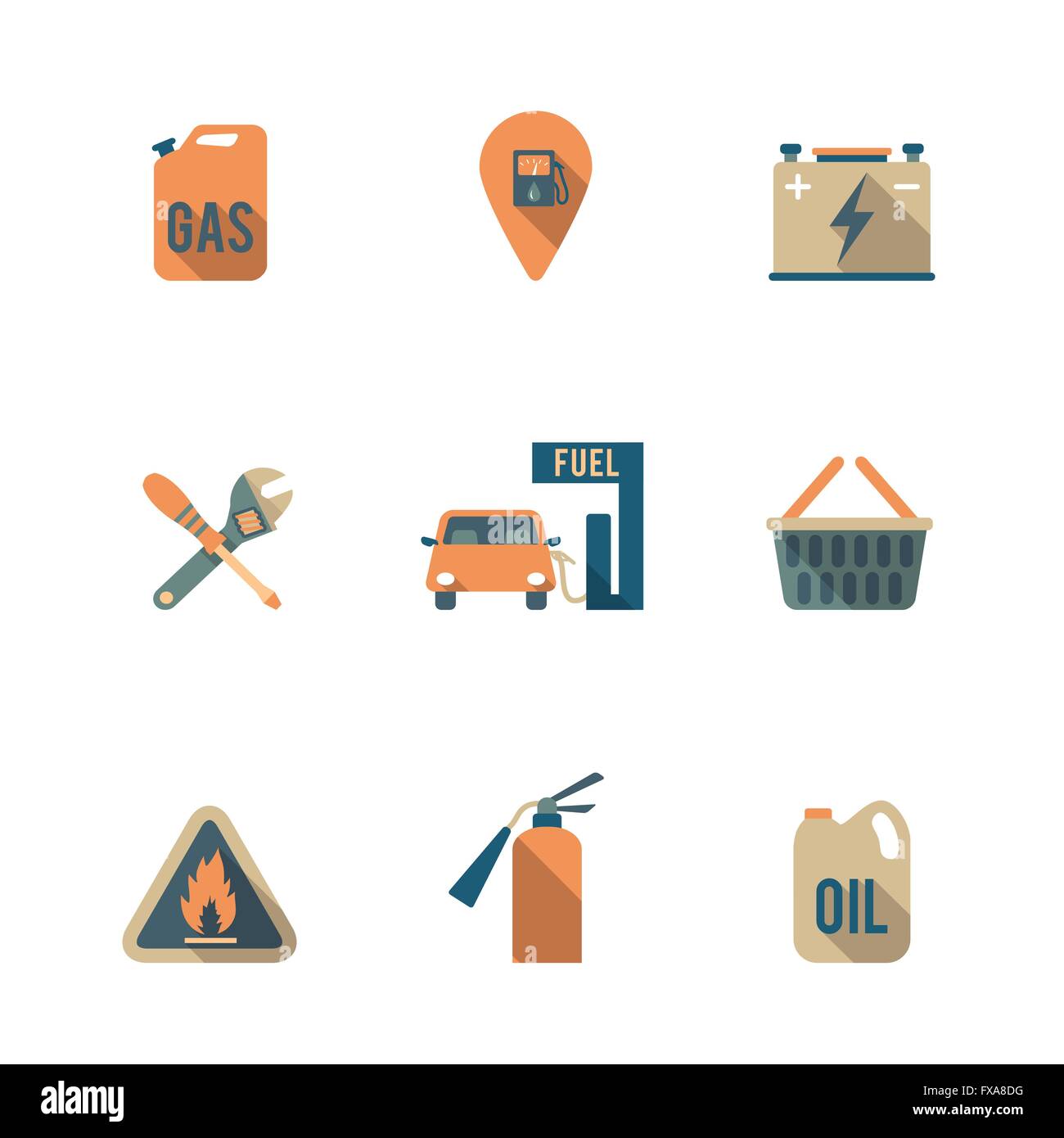 Fuel Pump Icons Set Stock Vector Image & Art - Alamy
