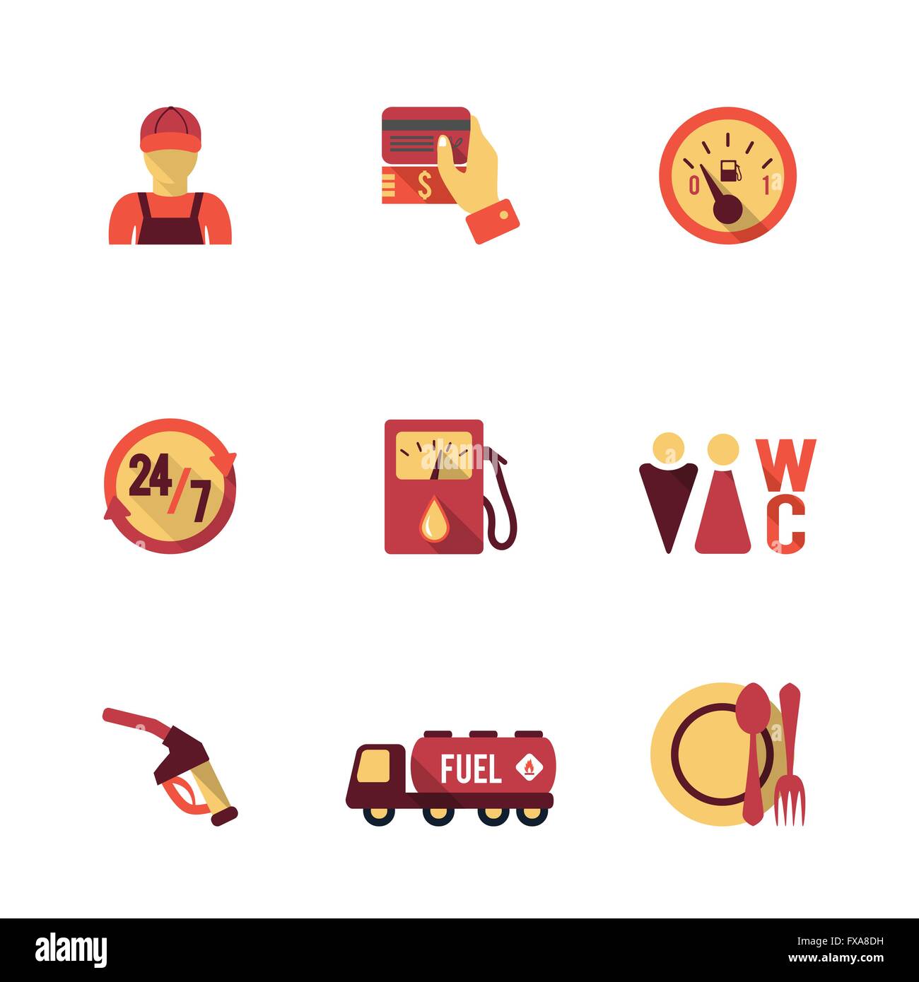 Fuel Pump Icons Set Stock Vector Image & Art - Alamy