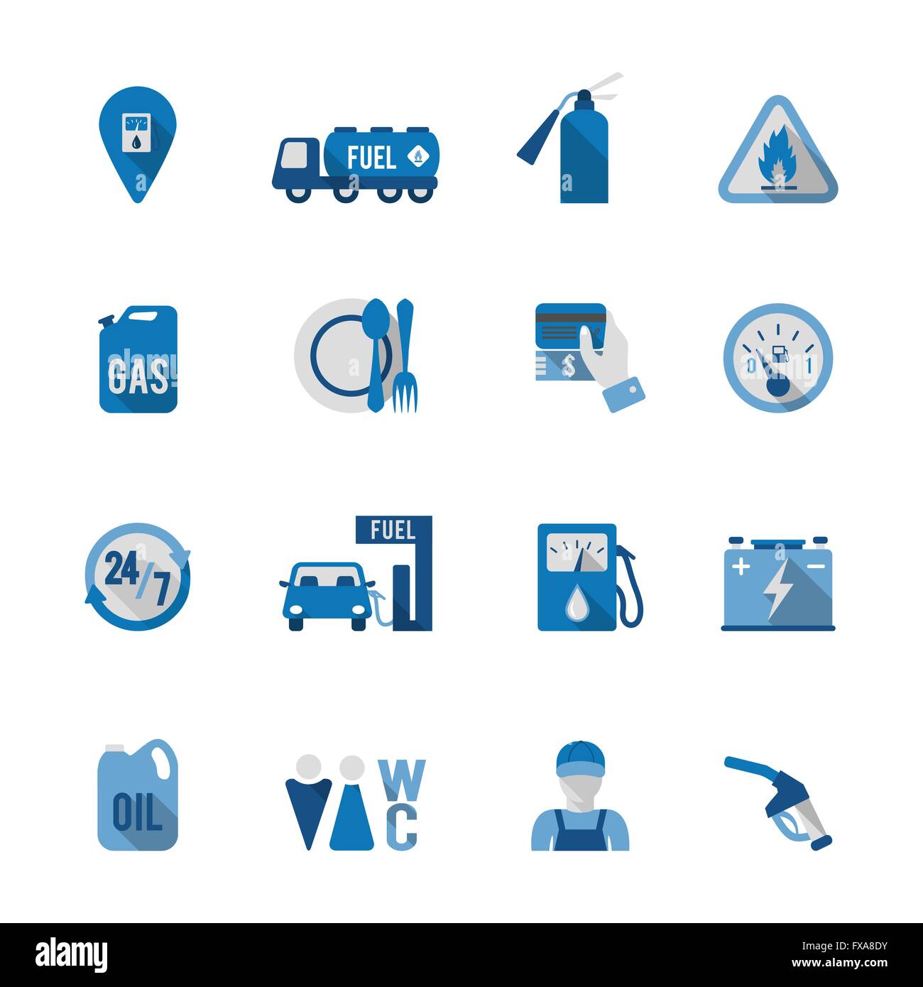 Set of Fuel Station Icon Stock Vector Image & Art - Alamy