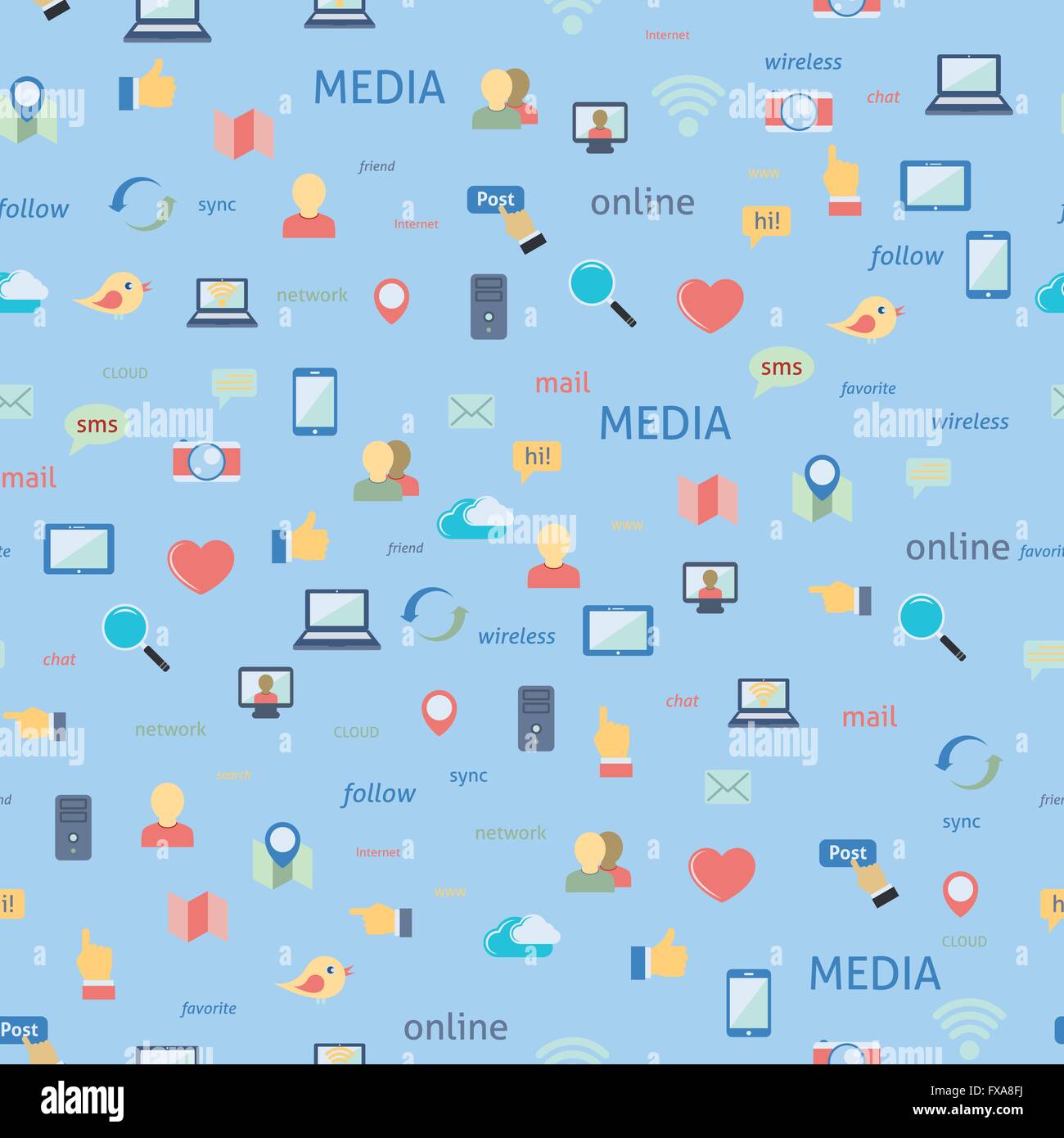 Social network symbol seamless Stock Vector Images - Alamy