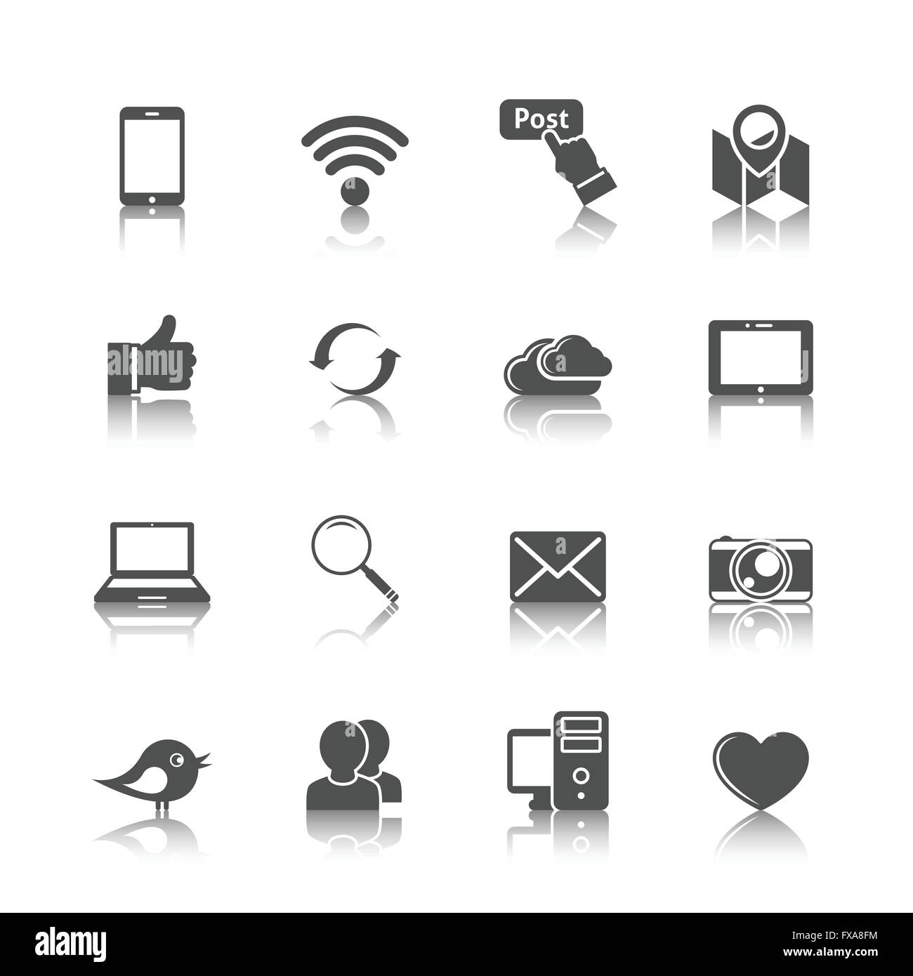 Social connection networking icons Stock Vector Images - Alamy