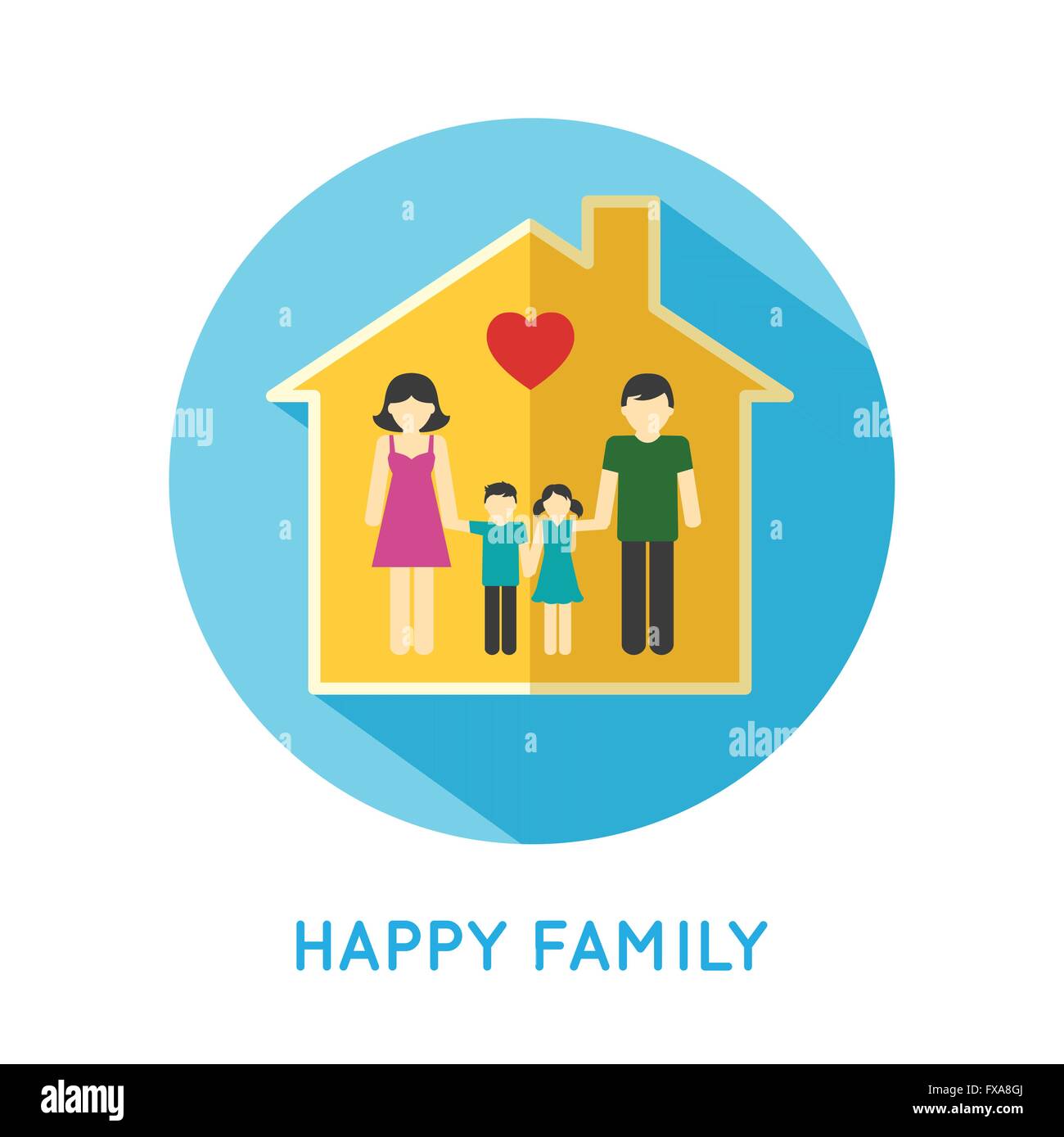 Family icon home Stock Vector Image & Art - Alamy