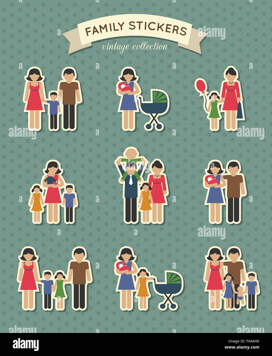 Set of color family icons Stock Vector Image & Art - Alamy