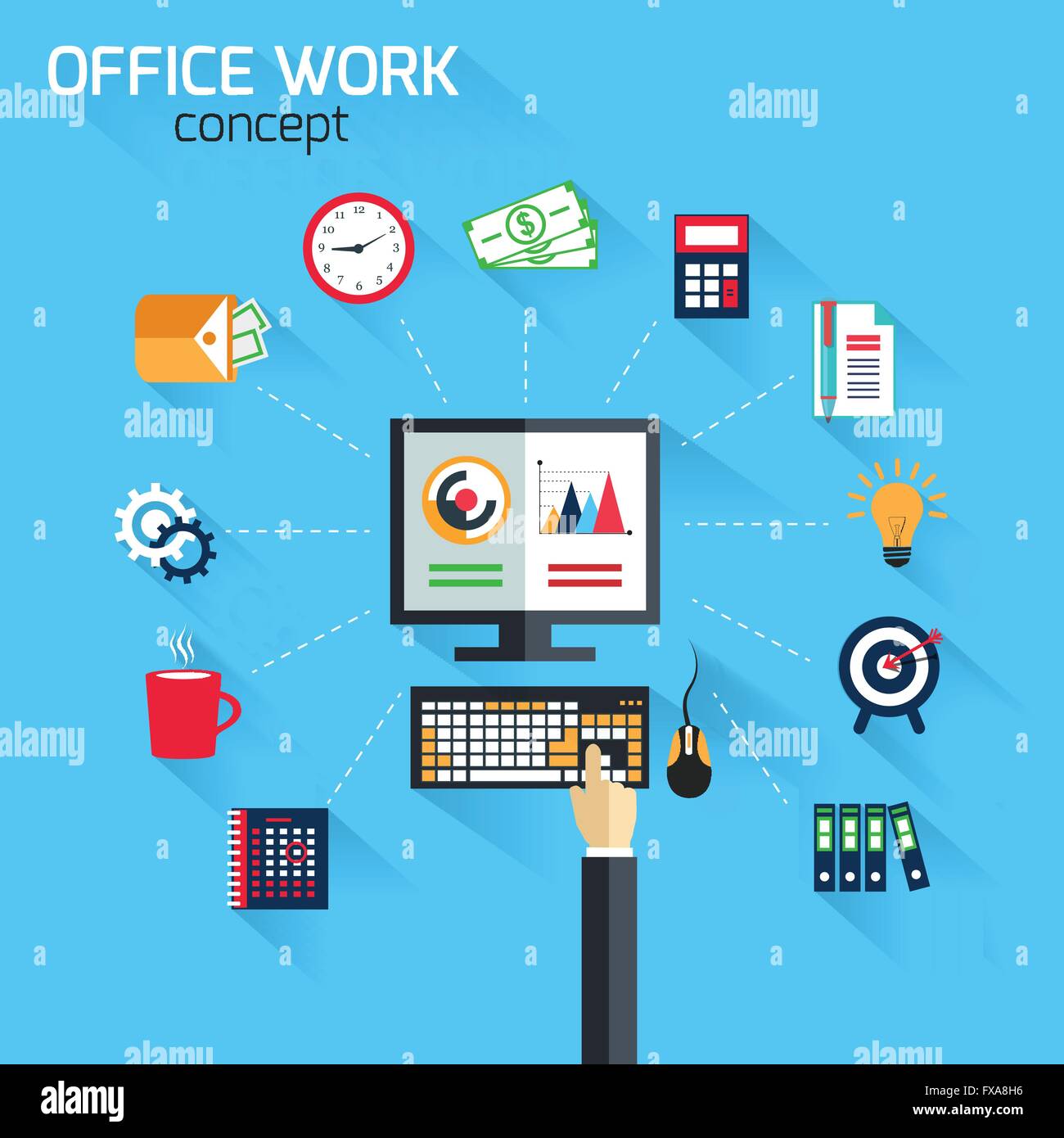 Office work concept Stock Vector Image & Art - Alamy