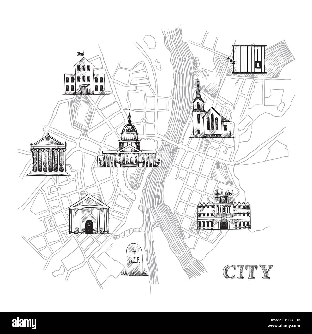Information city map Stock Vector Image & Art - Alamy