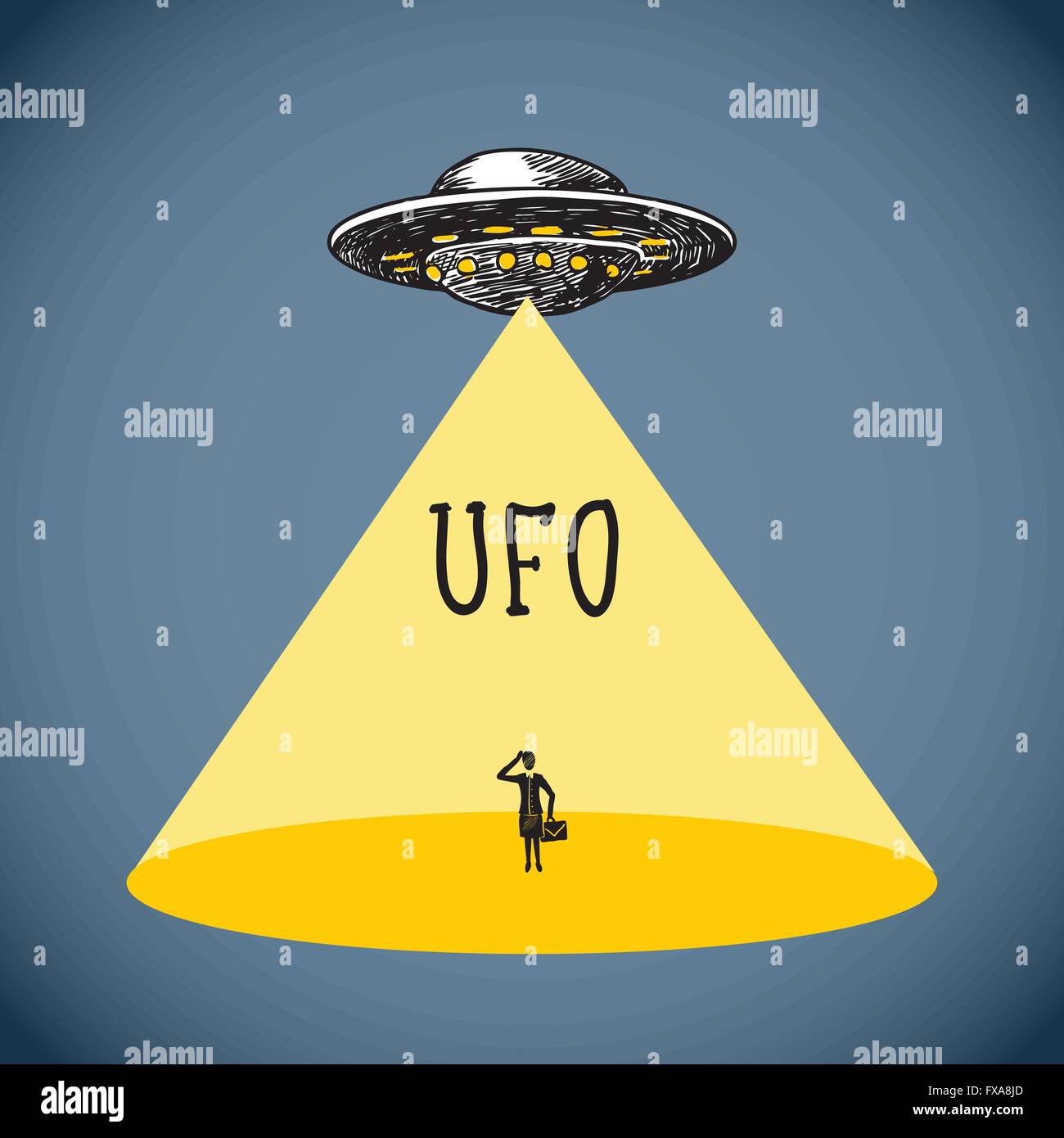 Ufo poster sketch Stock Vector Image & Art - Alamy