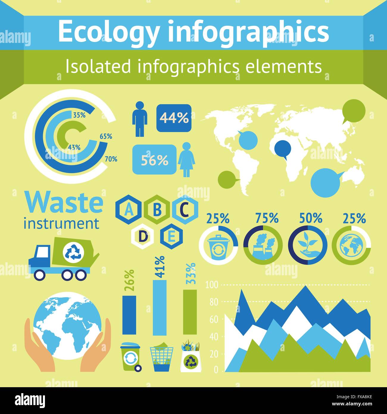 Ecology and waste infographics Stock Vector Image & Art - Alamy