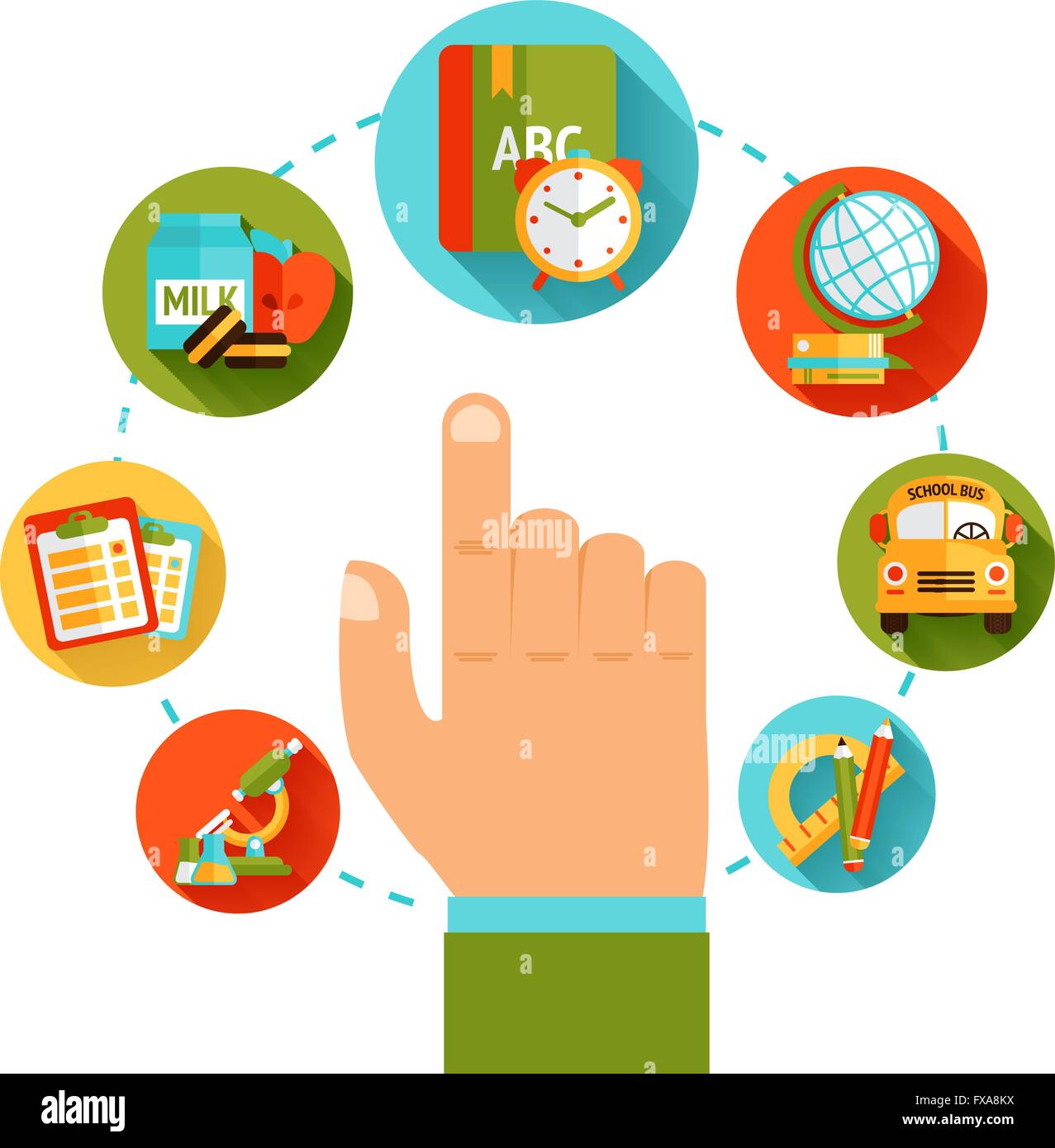 Education hand concept Stock Vector Image & Art - Alamy