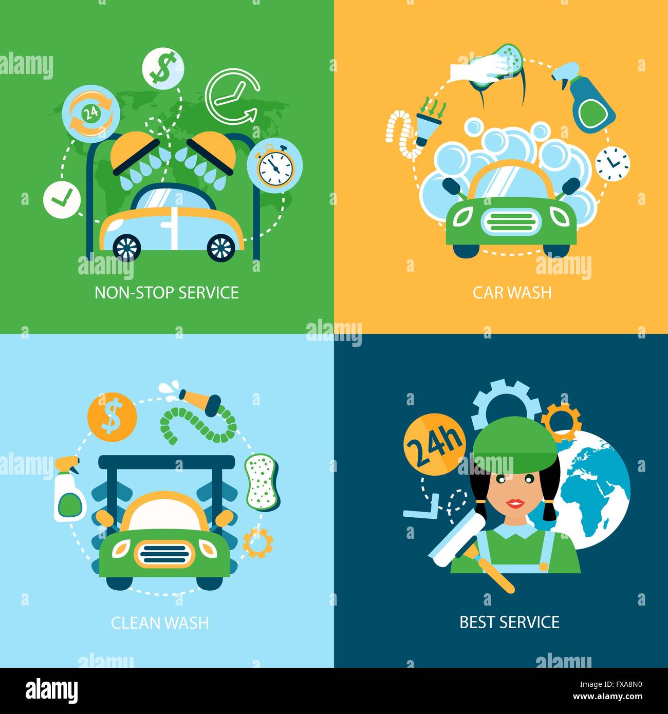 Car wash social media Stock Vector Images - Alamy