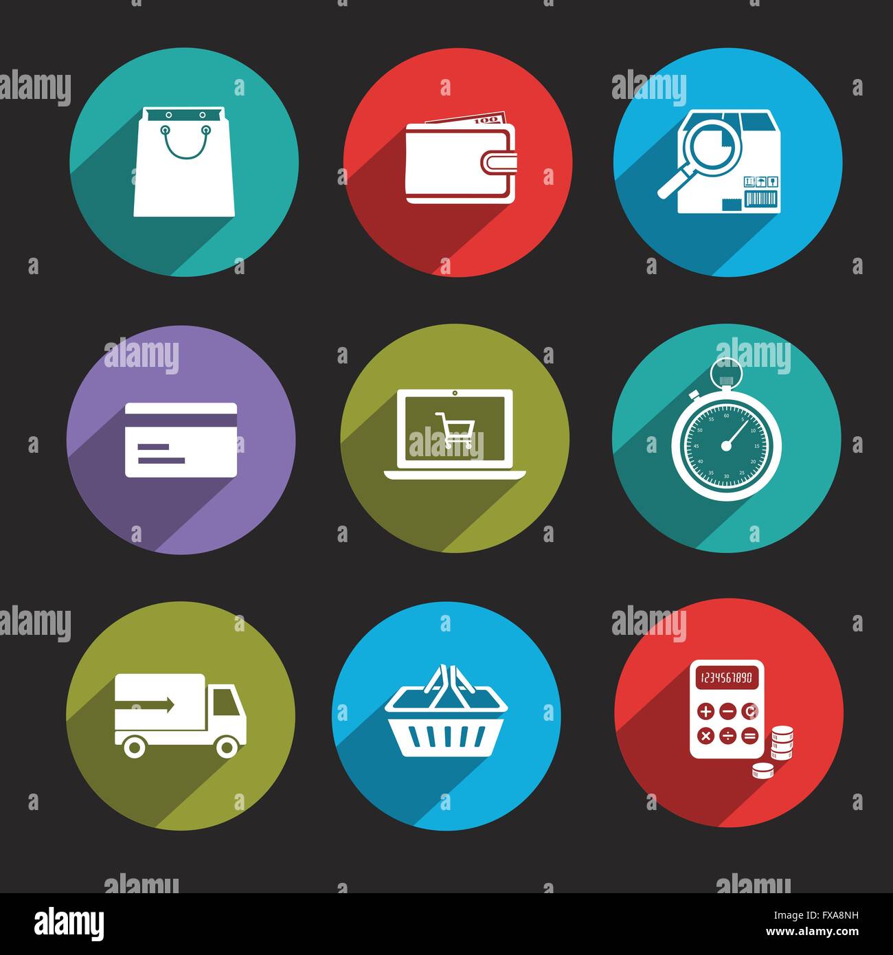 Looking into shopping basket Stock Vector Images - Alamy