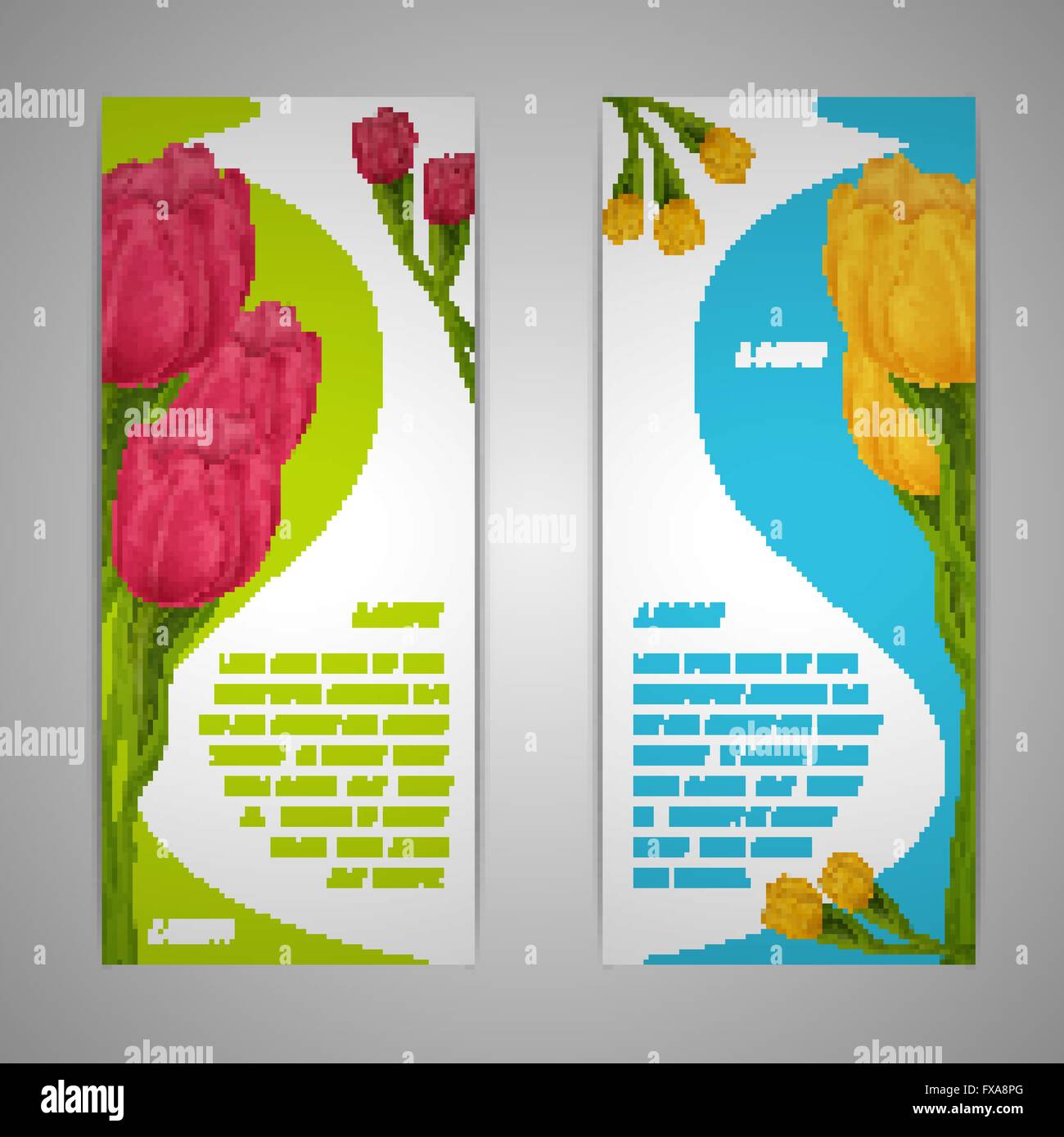 Tulip flowers banners Stock Vector Image & Art - Alamy
