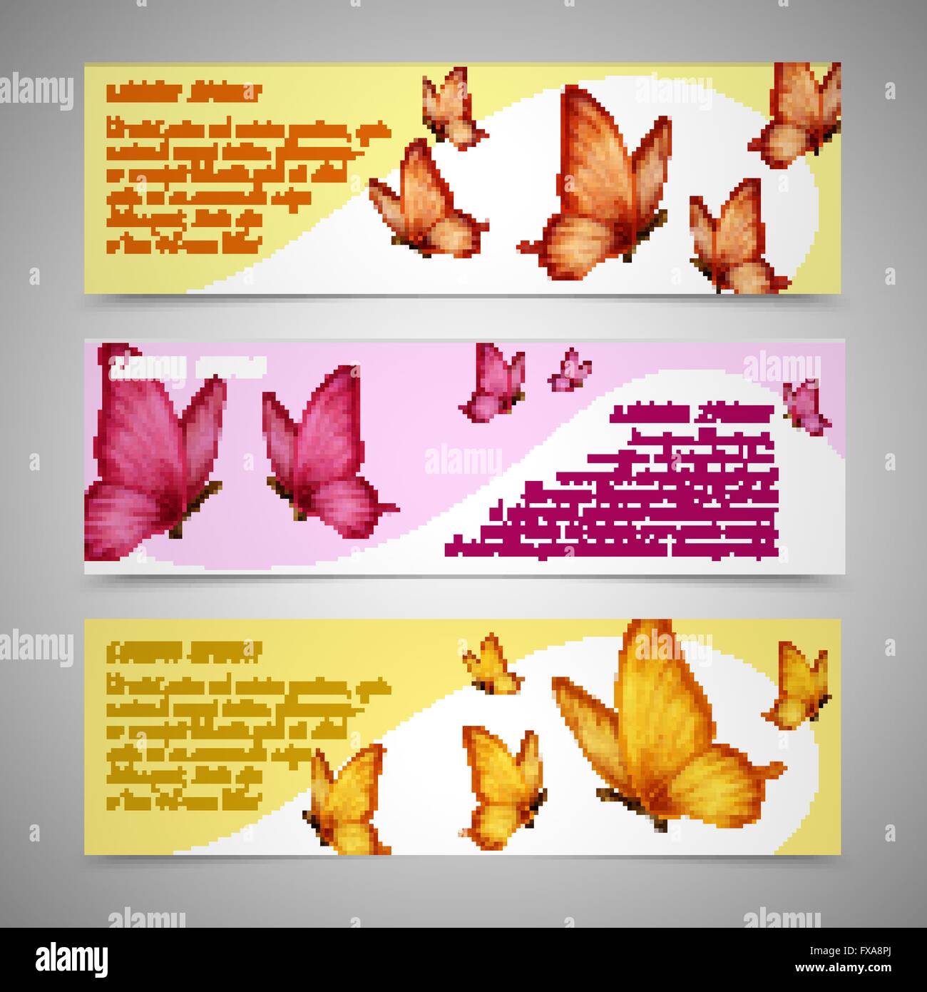 Butterflies banners set Stock Vector Image & Art - Alamy