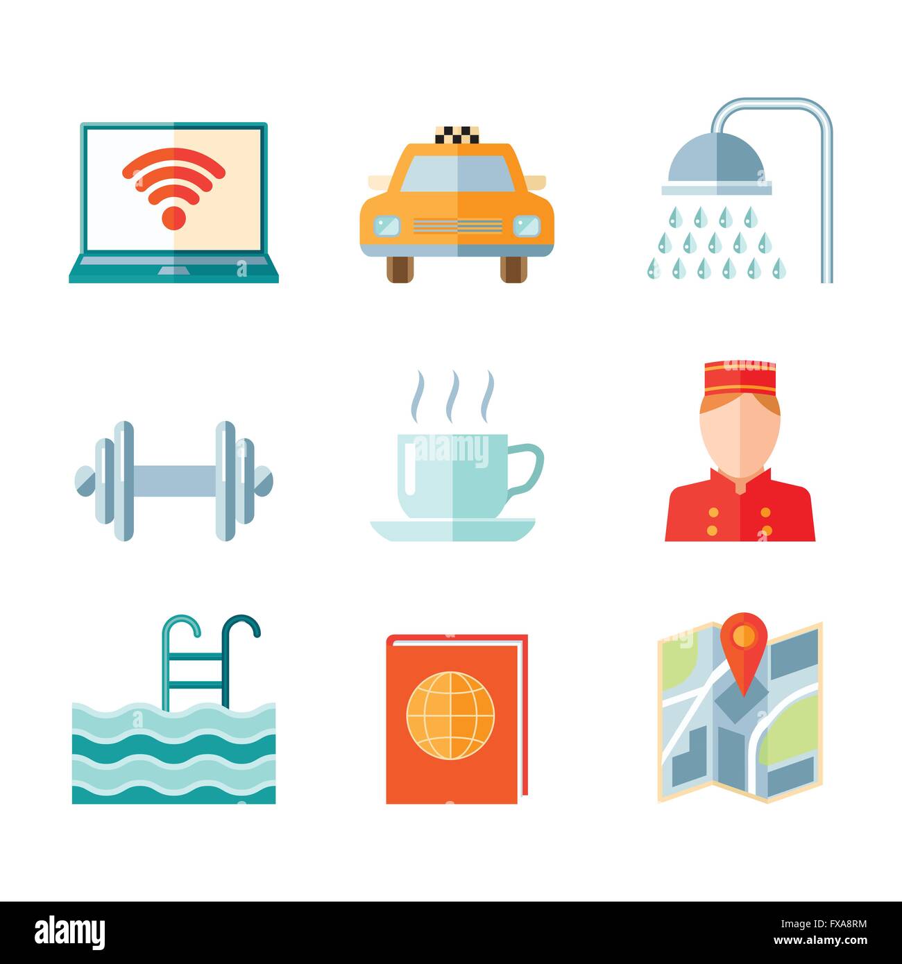 Set of hotel icons Stock Vector Image & Art - Alamy