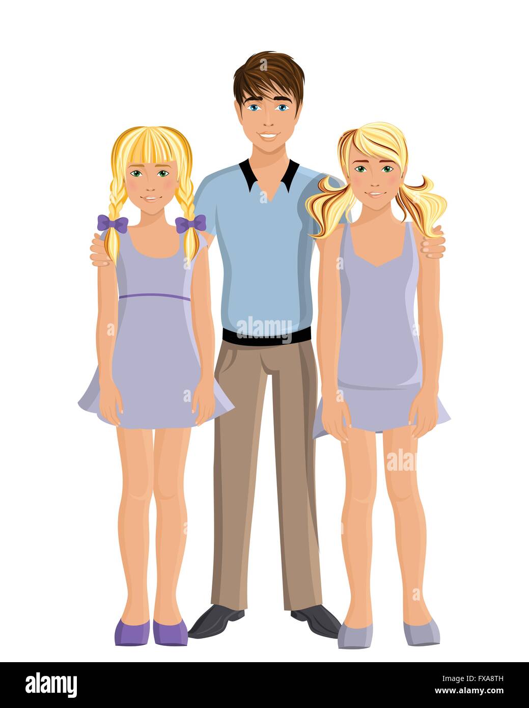 Brother and sisters Stock Vector Image & Art - Alamy