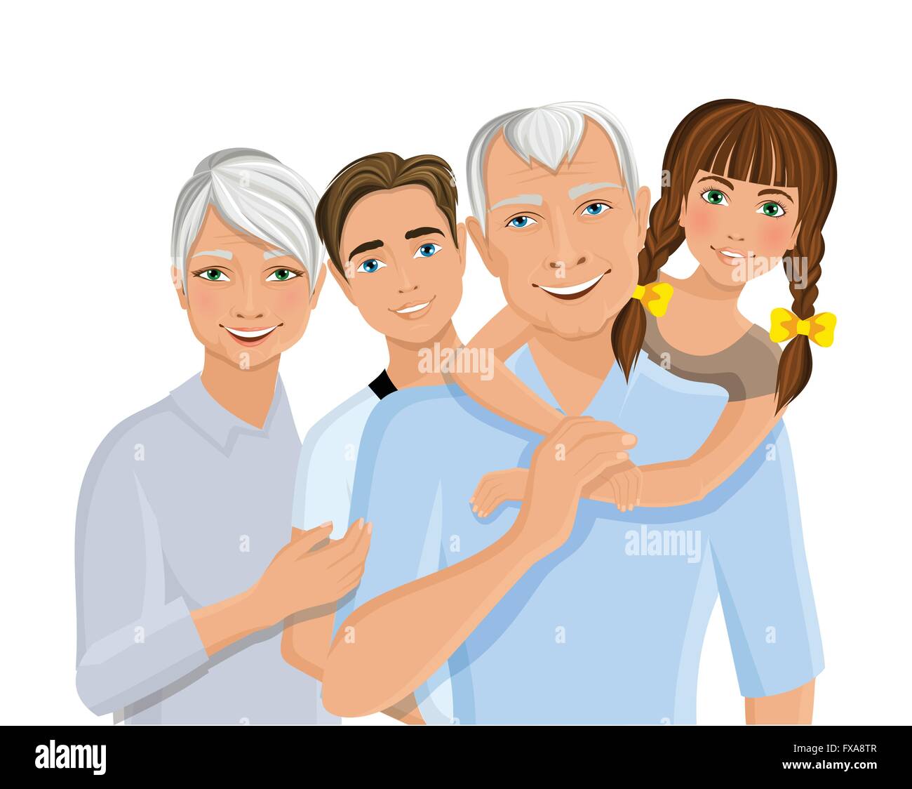 Grandparents and grandchildren Stock Vector Image & Art - Alamy