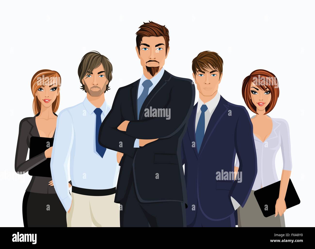 Attractive boss business businesspeople Stock Vector Images - Alamy