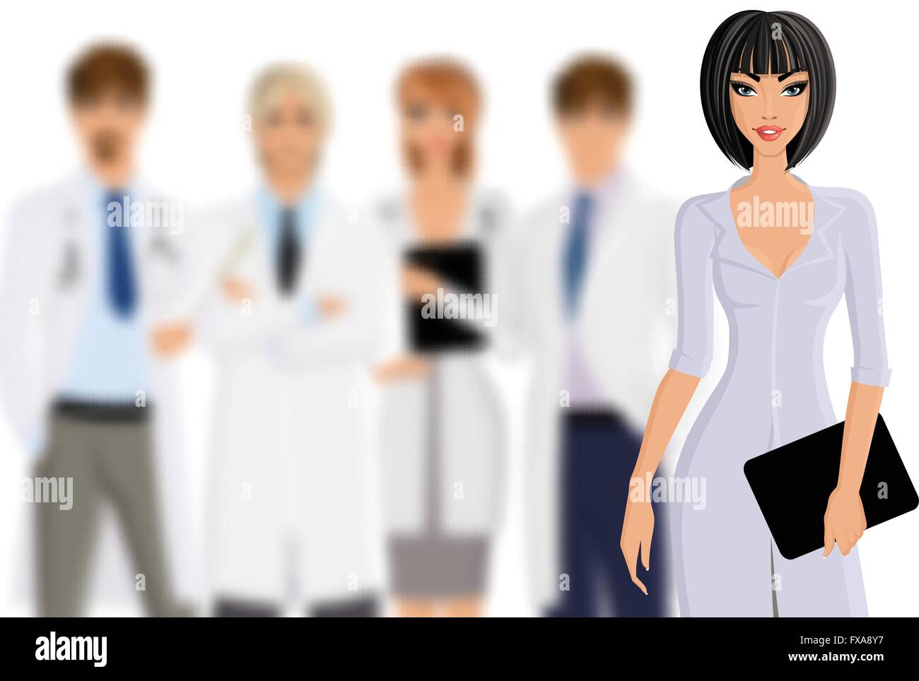 Doctor medical tablet man Stock Vector Images - Alamy