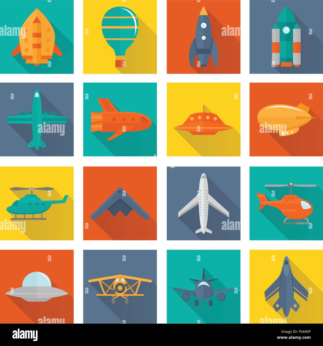Aircraft icons set Stock Vector Image & Art - Alamy