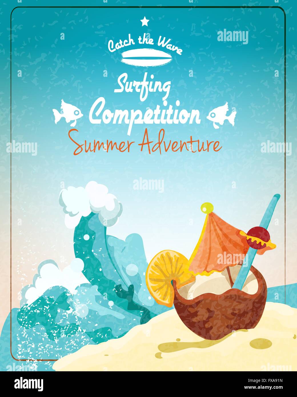 Surfing competition poster Stock Vector Image & Art - Alamy