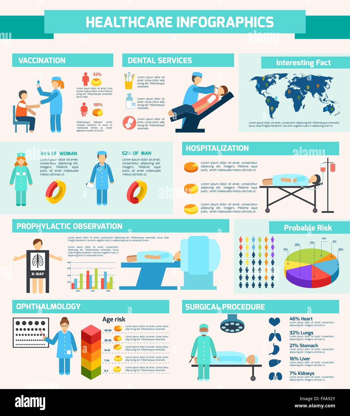 Medical infographic set Stock Vector Image & Art - Alamy