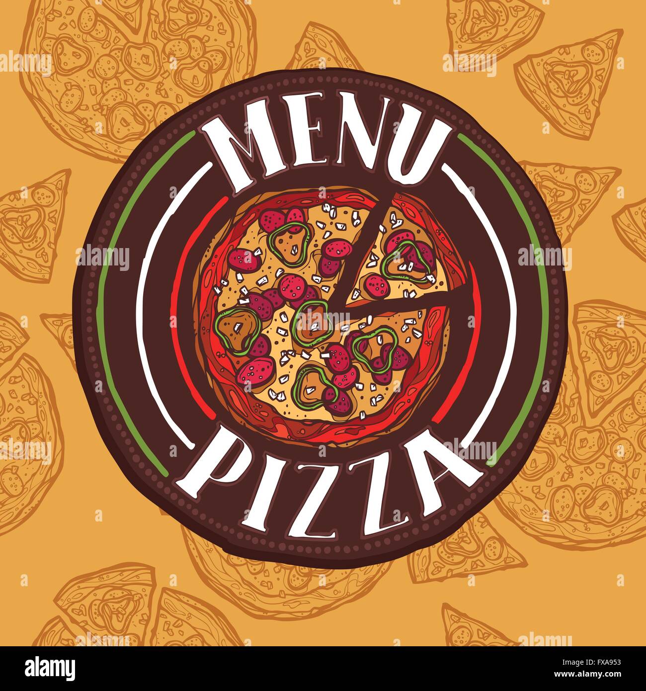Pizza sketch menu Stock Vector Image & Art - Alamy