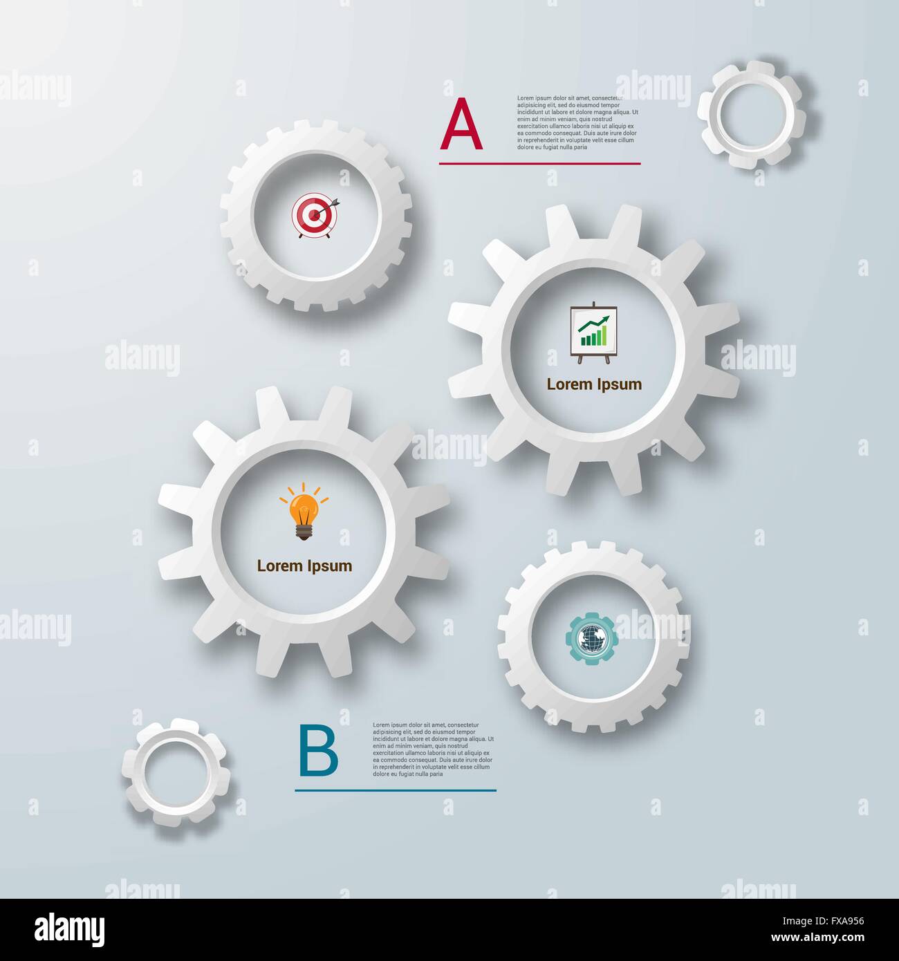 Gears infographics template Stock Vector Image & Art - Alamy