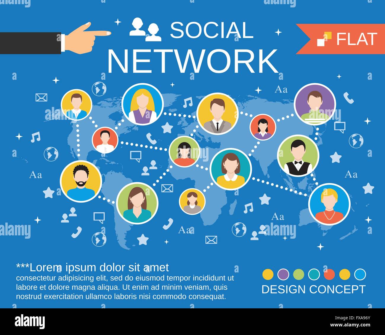 Social network activity poster hi-res stock photography and images - Alamy
