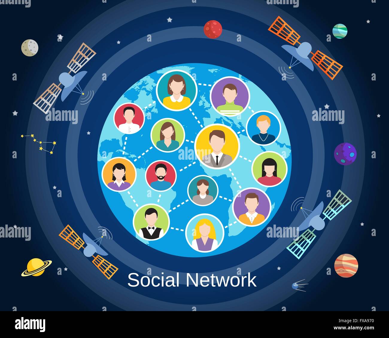 Global social network concept Stock Vector Image & Art - Alamy