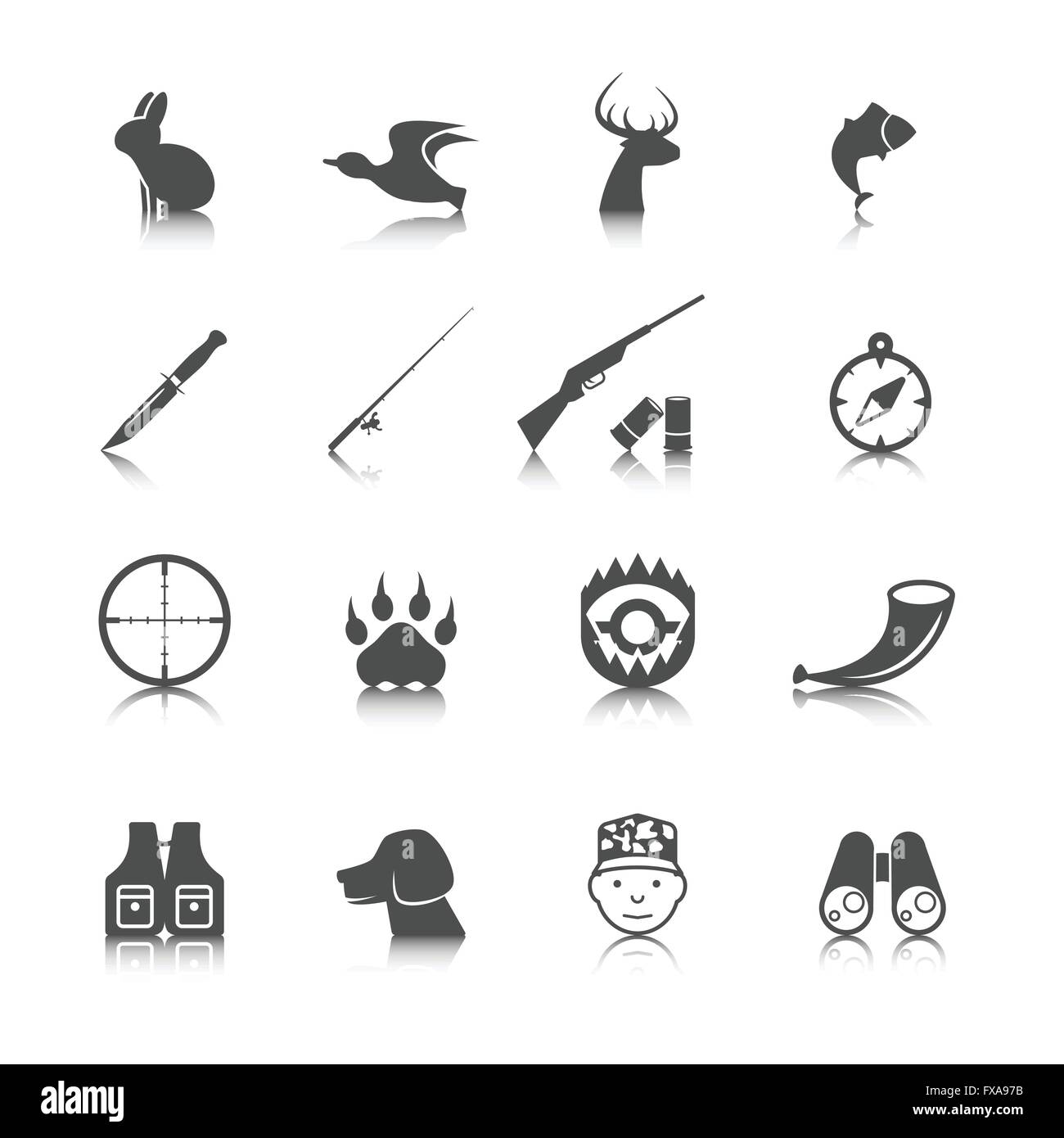 Set of Hunting Icons Stock Vector Image & Art - Alamy