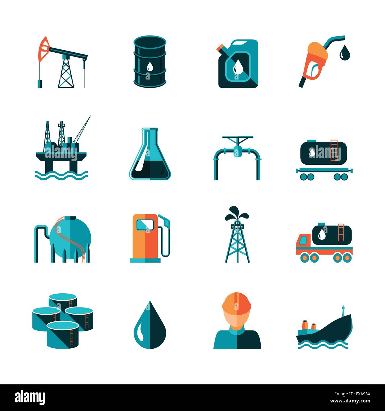 Oil Industry Icons Stock Vector Image & Art - Alamy